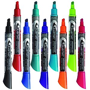 Quartet Dry Erase Markers, Whiteboard Markers, Chisel Tip, Bold Color, EnduraGlide, White Board Dry Erase Pens, Assorted Colors, 12 Pack (5001-20MA)