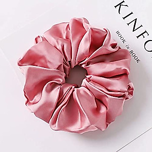 6 Pieces Satin Silk Scrunchies for hair, Big Hair Scrunchies Satin Hair Ties Ponytail Holder No Hurt Your Hair