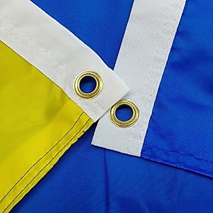 Jayus Double Sided Ukraine Flag 3x5 Outdoor- Heavy Duty Polyester Ukrainian National Flags Banners with Vivid Brass Grommets