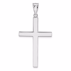 Diamond2Deal 14K White Gold Latin Cross Pendant