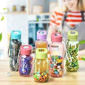 JILIGUALA Plastic Coffee Travel Mugs Water Bottle Sports Water Bottle Cup for Milk, Coffee, Tea, Juice Size 350ml (12oz), Pack Of 4