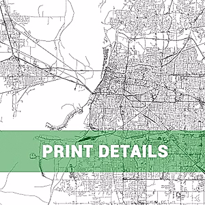 Dear Mapper New South Memphis United States View Abstract Road Modern Map Art Minimalist Painting Black and White Canvas Line Art Print Poster Art Line Paintings (Set of 3 Unframed) (12x16inch)
