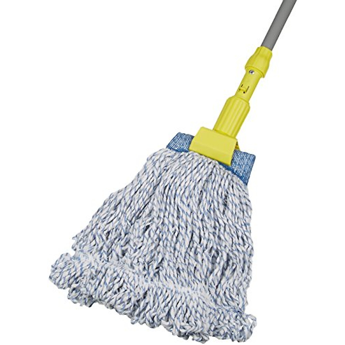 Amazon Basics Loop-End Rayon Finish Commercial String Mop Head, 5 Inch Headband, Medium, 6-Pack