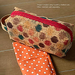 Brother CACORKBK ScanNCut Rolled Cork Fabric Black and Gold Fleck Pattern