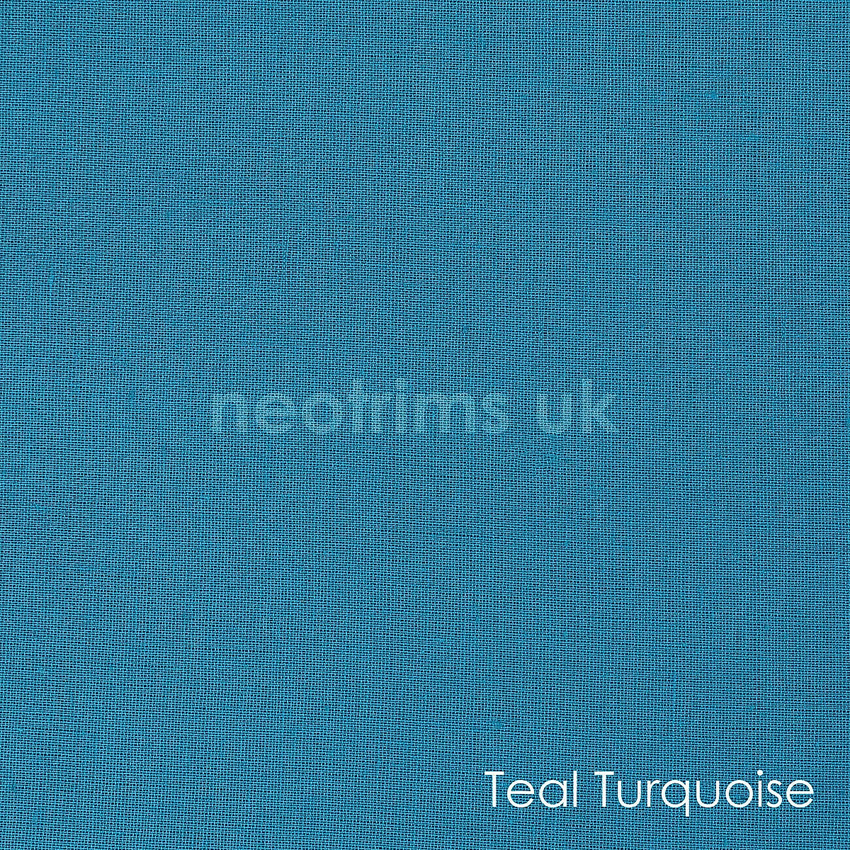 Voile Lawn Fabric, 100% Cotton, Superior Luxury Handle Sheer Gauze Material. Finest Muslin, 17 Colors. Dressmaking, Curtain,Crafts,Face Masks. Neotrims UK. Teal Turquoise, 1 Meters