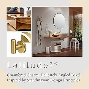 Gatco 4235 Latitude II, Single Robe Hook, Brushed Brass/Wall Mounted Towel and Robe Hook for Bathroom, 2.25"