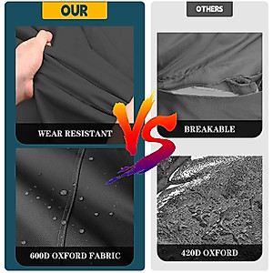 TORUTA Woodchipper Shredder Mulcher Cover 36" x 42" Electric Leaf Mulcher Cover Shredder Protection,Black