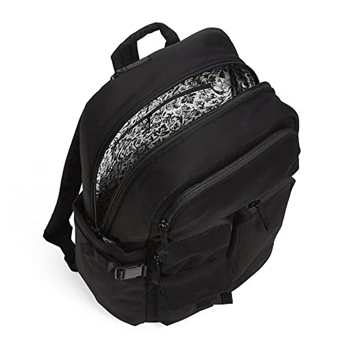 Vera Bradley Women's Cotton Utility Large Backpack, Black, One Size