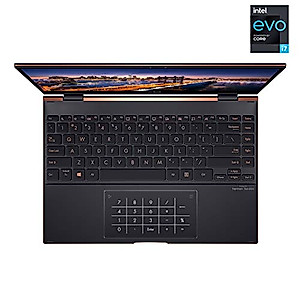 ASUS ZenBook Flip S13 OLED Ultra Slim Laptop, 13.3 4K Touch, Intel Evo Platform Core i7-1165G7 CPU, 16GB RAM, 1TB SSD, Thunderbolt4, TPM, Windows10Pro, AI noise-cancellation, Jade Black, UX371EA-XB76T