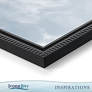 Icona Bay 5x7 Picture Frames (Black, 6 Pack), Beautifully Detailed Molding, Contemporary Picture Frame Set, Wall Mount or Table Top, Inspirations Collection