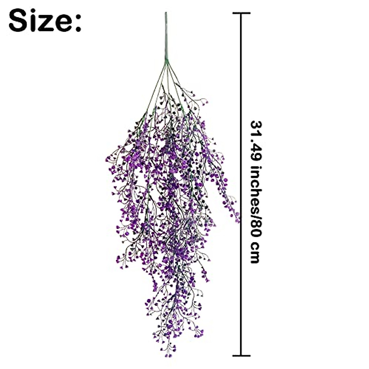 MUYG 2 PCS Reptile Plants for Terrarium, Plastic Hanging Plant with Suction Cup for Bearded Dragon Lizard Gecko Chameleon Tank Habitat Decoration