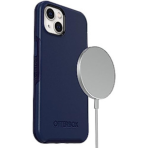 OtterBox iPhone 13 Symmetry Series+ Case - Navy Captain, Ultra-Sleek, Snaps to MagSafe, Raised Edges Protect Camera & Screen