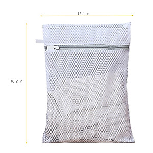 Eraizo 2 pcs durable honeycomb mesh laundry bag for washing delicate clothing bags for socks and underwear, 12 x 16 inches