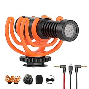 PIXEL 𝐒𝐡𝐨𝐭𝐠𝐮𝐧 𝐌𝐢𝐜 with Lightning Cable, Professional Smartphone Camera Video Microphone for iPhone, Canon, Nikon, Sony DSLR, Cardioid Videomicro Perfect for Recording, YouTube, Interview