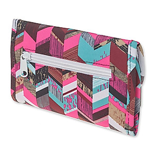 KAVU Mondo Spender Trifold Wallet Clutch Travel Organizer, Sunset Blocks