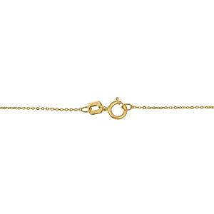 Kooljewelry 10k Yellow Gold Heart Necklace (18 inch)