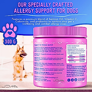 ZenBites Organic Allergy Vitamin Chews Anti Itch Supplement Dog Allergy Relief for Skin & Seasonal Allergies Omega 3 Probiotics for Dogs Salmon Oil Blend with Vitamin C Turkey - 120 Count