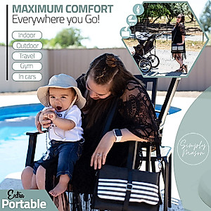 Travel Changing Pad, Diaper Clutch Bag, Portable Diaper Changing Pad w/Adjustable Shoulder Strap & Wipes Holder, Small Diaper Bag w/Large Mat for Toddler, Baby Changing Pad Portable