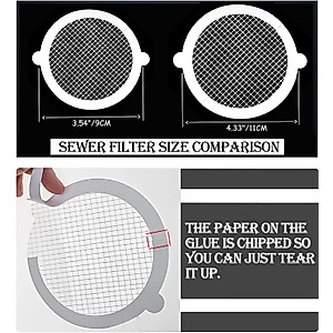 10Pack Disposable Shower Drain Hair Catcher Waterproof Mesh Stickers,Kitchen Sink Drain Strainer,Bathtub Hair Catcher for Drain,Sink Stopper,Bathtub Accessories,Bathroom Necessities (3.54"/9CM)