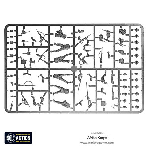 Bolt Action Afrika Korps German Grenadiers Western Desert 1:56 WWII Military Wargaming Plastic Model Kit