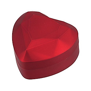 Naimo Engagement Ring Box Earrings Coin Jewelry Ring Box Case with LED Lighted up for Proposal Engagement Wedding Gift (Red)
