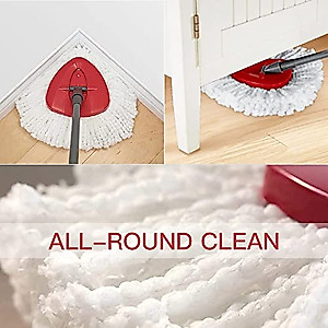 Zen Lyfe 4 Pack Spin Mop Replacement Head Microfiber Mop Head Refills Spin Mop Refills Easy Cleaning Mop Head Replacement Includes 2 Microfiber Cloths