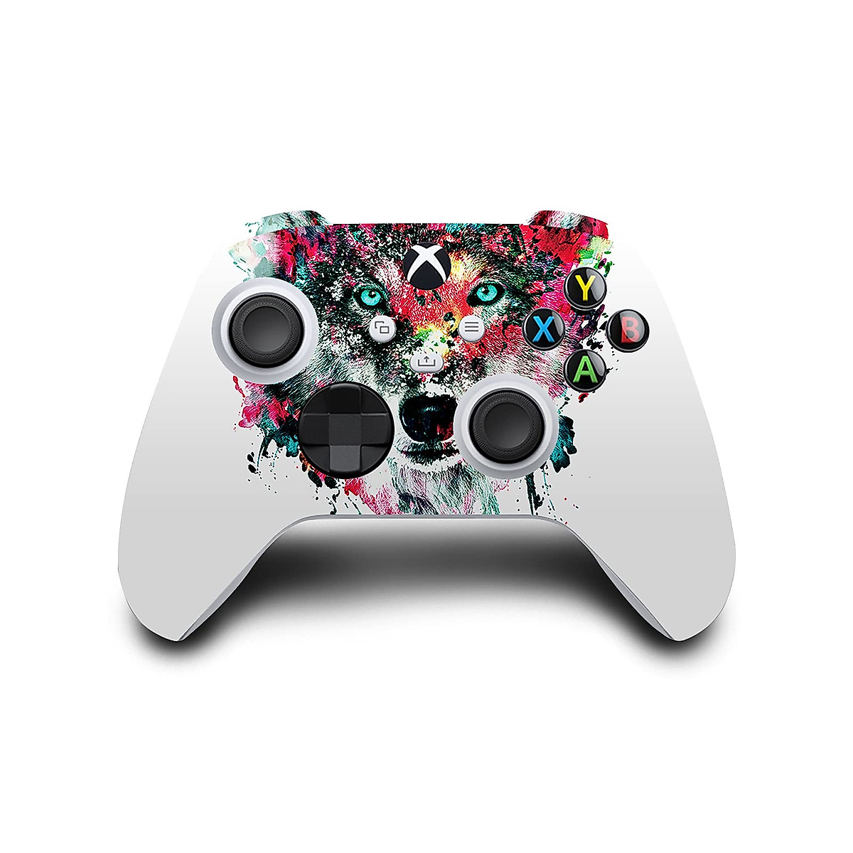 Head Case Designs Officially Licensed Riza Peker Wolf Art Mix Vinyl Sticker Gaming Skin Decal Cover Compatible With Xbox Series S Console and Controller Bundle