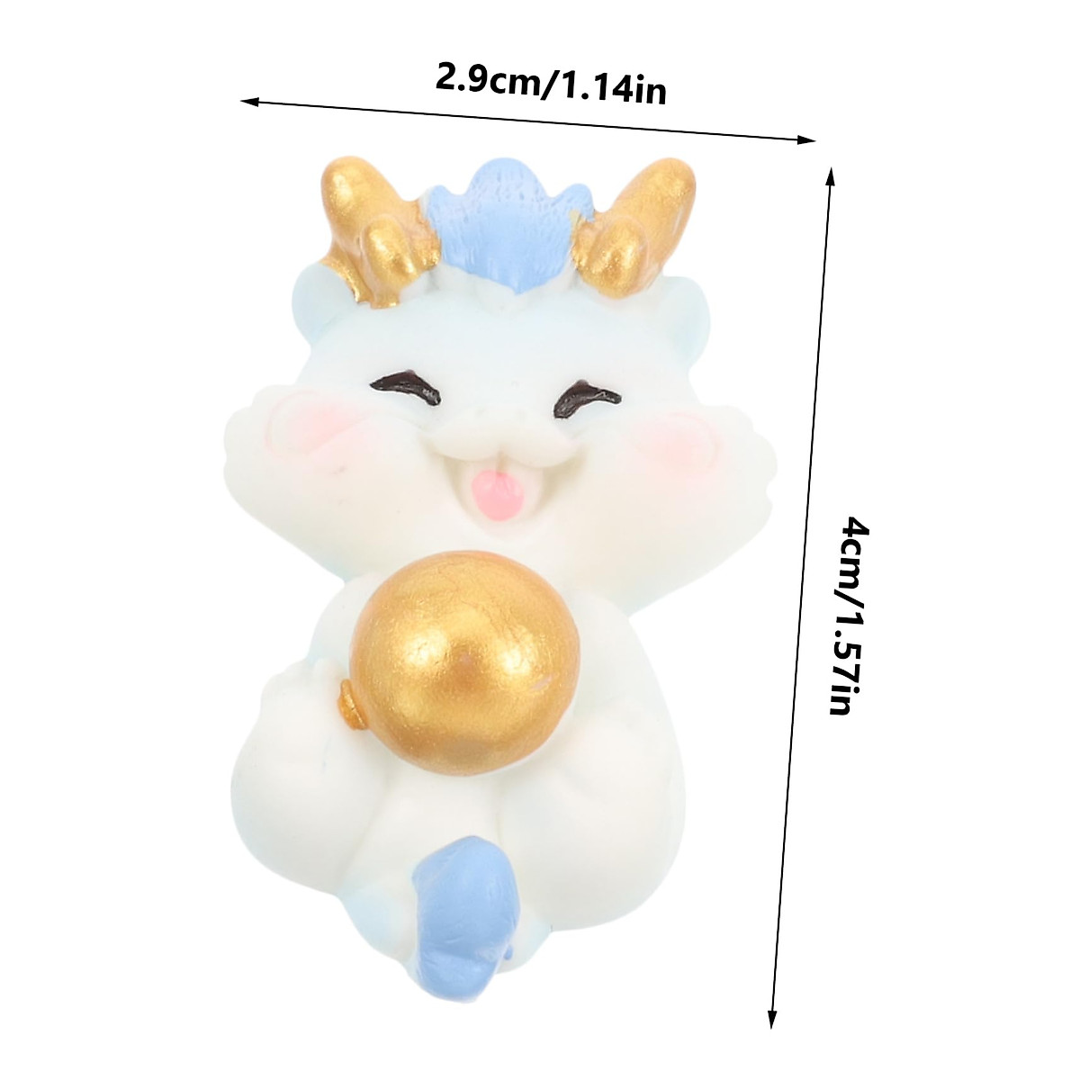 Luxshiny 6 Pcs Mini Animal Figurine Resin Dragon Mascot Doll Adorable Dragon Decor Desktop Dragon Decor