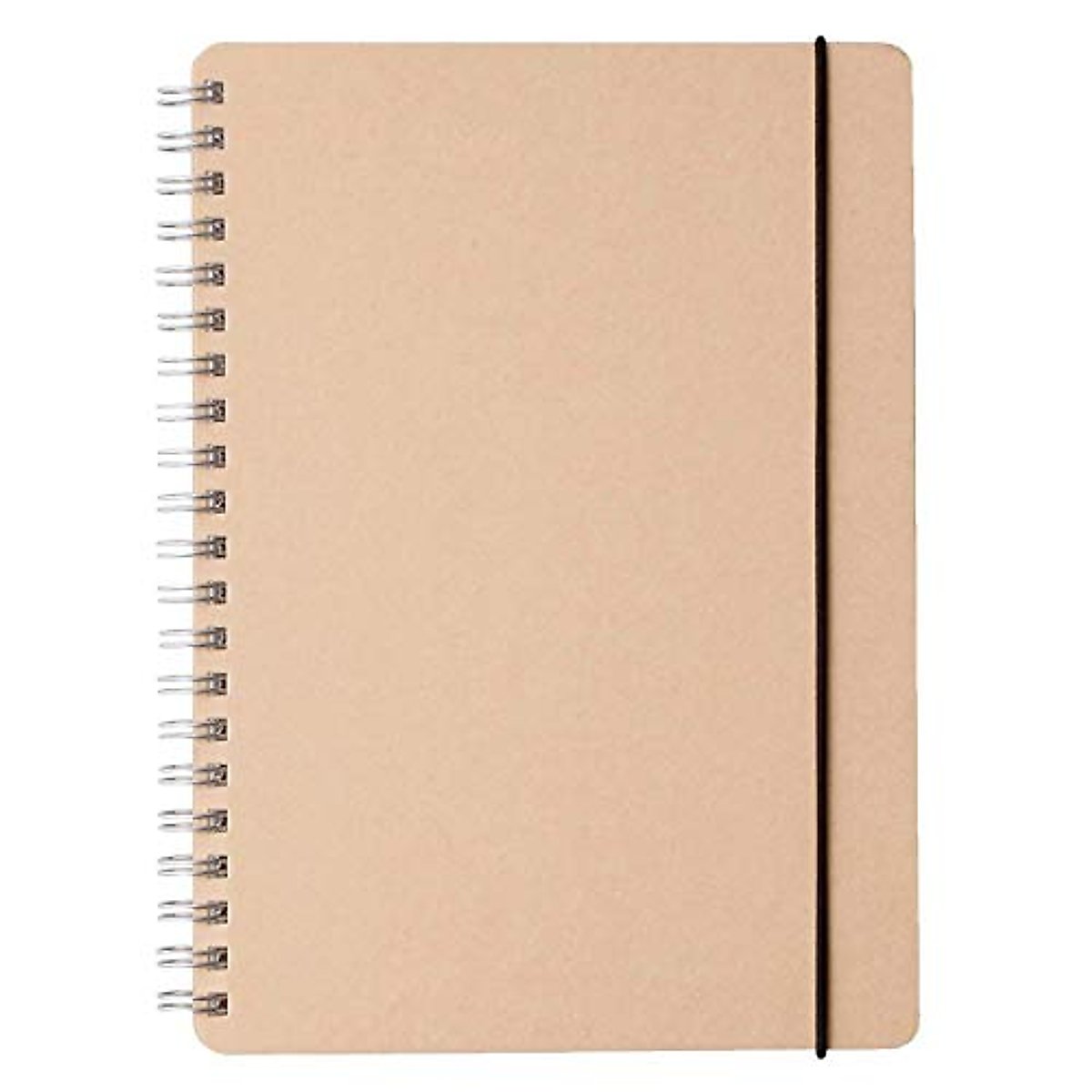 Muji Recycle Paper Double-ring Dot Grid Notebook - A5, 70 sheets, with rubber strip