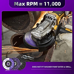 10 Pack Strip Discs 4 inch Quick Stripping Wheel Paint Stripper for Angle Grinder Clean and Remove Paint Coating Rust Welds Oxidation for Metal and Wood (4" x 5/8")