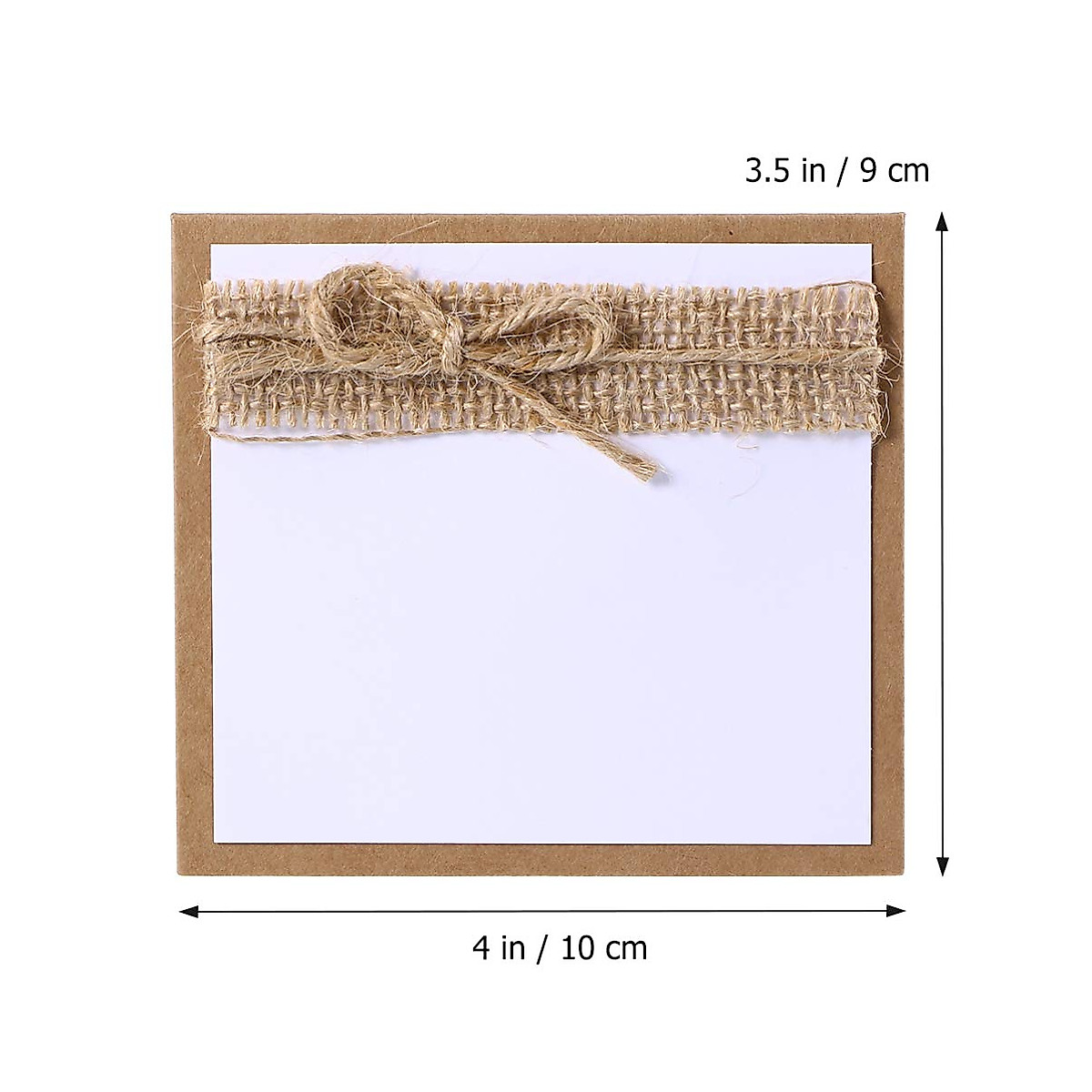 UEETEK 10pcs Burlap Guest Wedding Party Table Place Cards Wedding Collection set For Shabby Chic Rustic Wedding