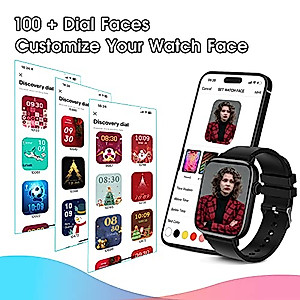 Smart Watch for Men Women Fitness: (Answer/Make Calls) 1.9" Bluetooth Call Smartwatch for Android iOS Phones with Heart Rate Sleep Tracking BP SpO2 Monitor AI Voice 25 Sport Modes Step Counter