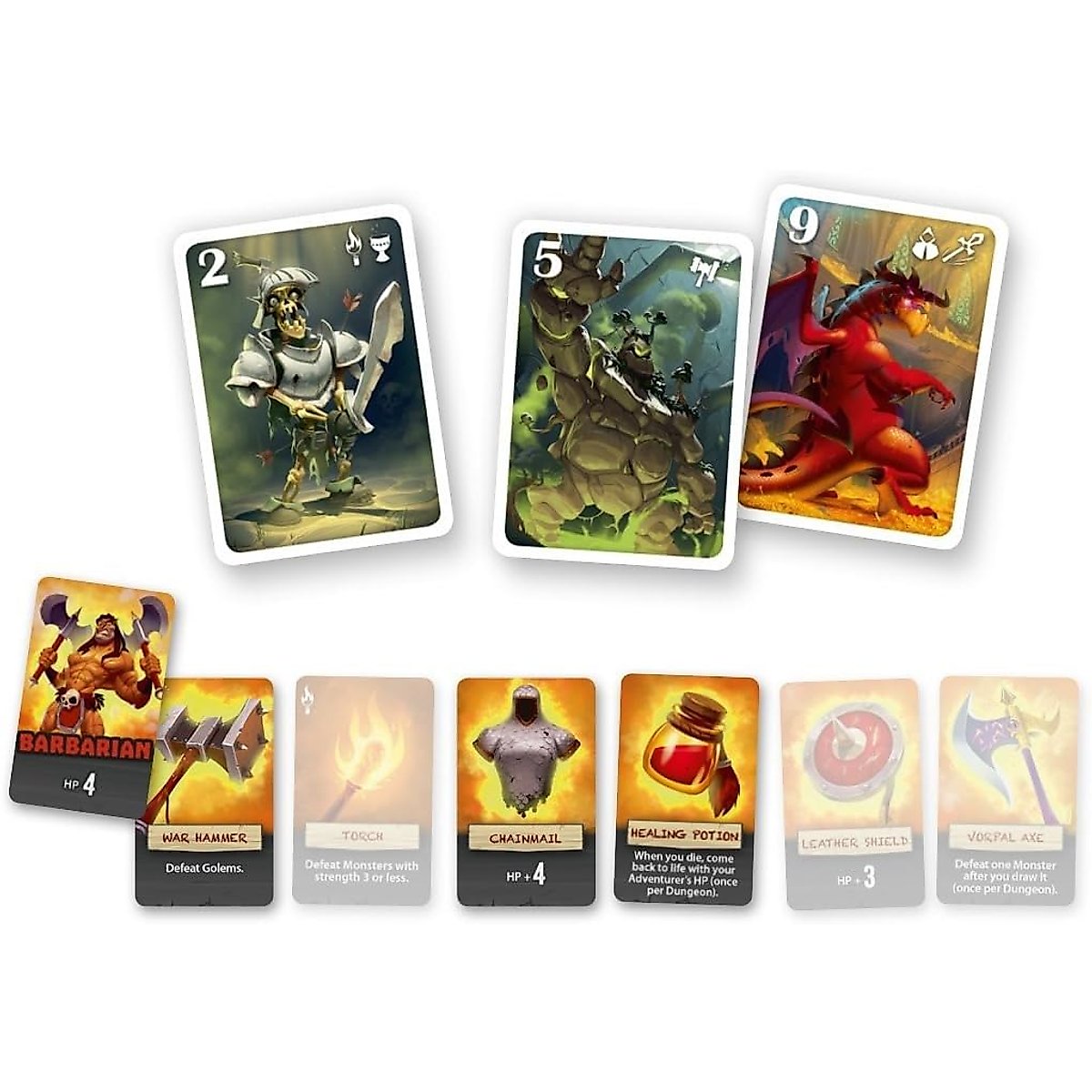 IELLO: Welcome to The Dungeon, Push-Your-Luck Elements, Disappearing Equipment, Strategy Board Game, 30 Minute Game Play, 2 to 4 Players, Ages 10 and Up