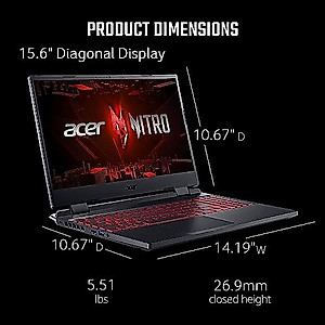 Acer Nitro 5 Gaming Laptop | Intel Core i5-12500H(＞11800H) | NVIDIA GeForce RTX 3050 Ti Laptop GPU | 15.6" FHD 144Hz IPS Display | Killer Wi-Fi 6 | Backlit Keyboard w/HDMI (32GB RAM | 2TB PCIe SSD)