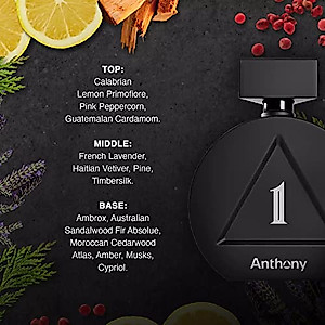 Anthony One Eau de Parfum for Men, Intriguing, Irresistibly Fresh and Smooth, With Lemon, Lavender, Pine, and Smoldering Sandalwood, 3.4 Fl Oz