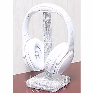 CARCHILE SH Luxury Rhinestones Headphone Stand Headset Holder Crystal (Silver)