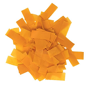 Biodegradable Tissue Confetti Rectangles, Orange Color – Ultimate Confetti Fluttering Tissue Paper for Confetti Cannon and Launcher Use, Table Decorations, and More (20 Handfuls per Bag, 1 lb)