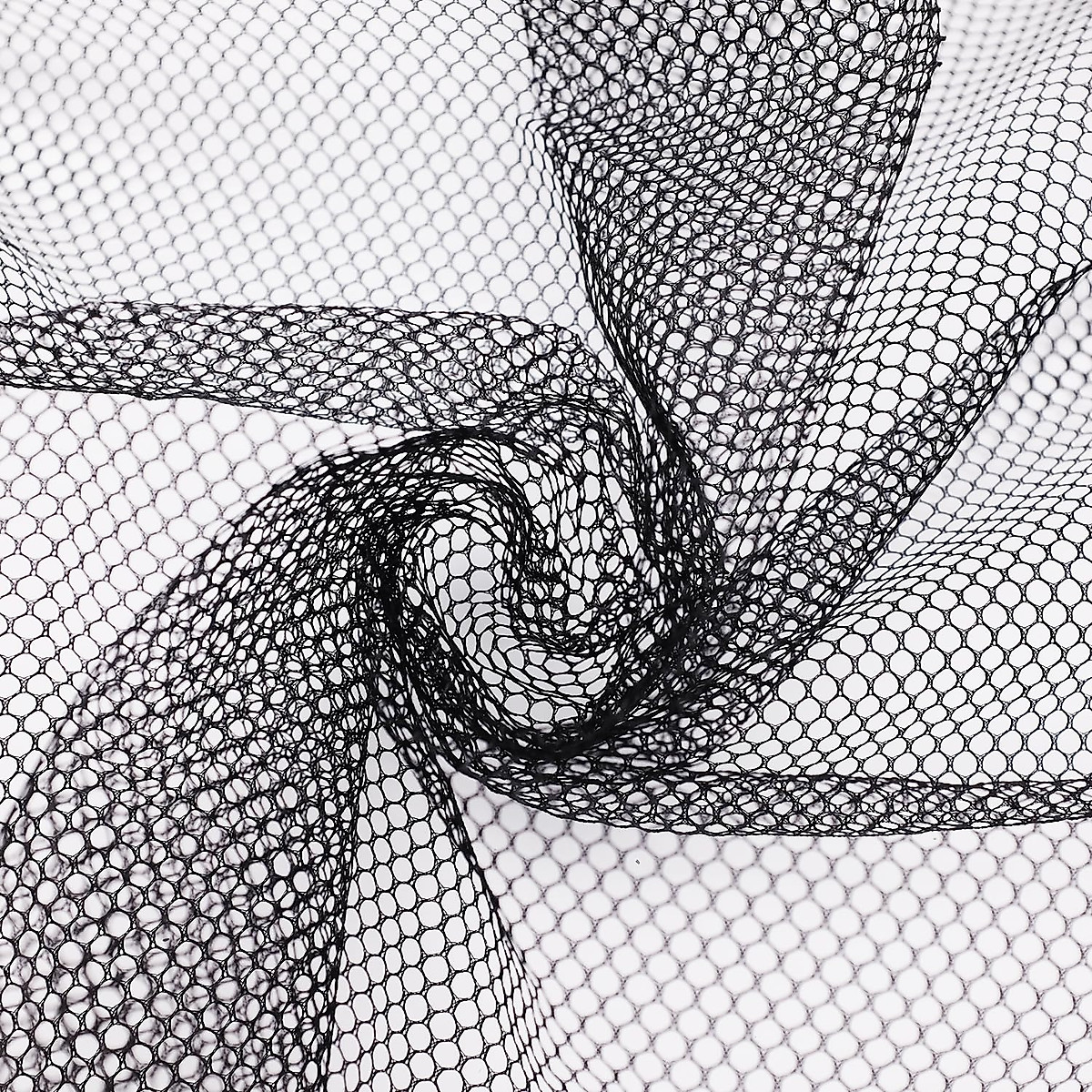 29.5 x 59 Inch Black Mesh Fabric Slightly Stretchy for Sewing Projects, Shopping Bag, Backpack Pocket and Straps and Netting Clothes