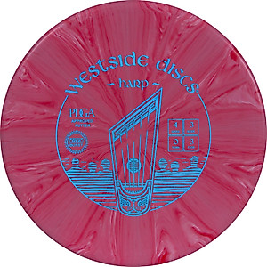 Westside Discs Origio Harp Disc Golf Putter | Overstable Frisbee Golf Putt and Approach Disc | 170g Plus | Stamp Colors Will Vary (Purple)