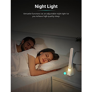 XINGYUNTREE LED Desk Lamp with Night Light Foldable Portable High Brightness Eye Care Lamp. Touch Control, Rechargeable, for Home Reading Light, Office and Dormitory (White 2.0)