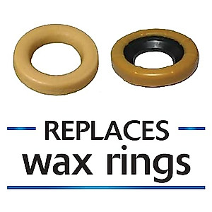 Korky 6000BP Universal Toilet WaxFree Seal with Hardware - Toilet Installation Made Easy - Made in USA , Red