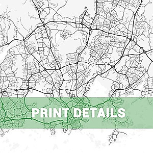 Dear Mapper Helsinki Finland View Abstract Road Modern Map Art Minimalist Painting Black and White Canvas Line Art Print Poster Art Print Poster Home Decor (Set of 3 Unframed) (12x16inch)