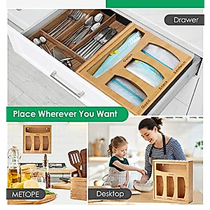 Ziplock Bag Storage Organizer (Black)