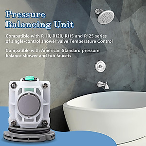 Dreyoo 1 Pack Pressure Balancing Unit Compatible with American Standard M952100-0070a, R110, R120, R115, R125 for Single Control Bath Tub and Shower Faucets Valves