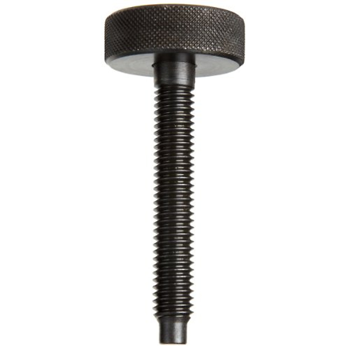 TE-CO 43807 Dog Point Knurled Head Screw Black Oxide, 1/4-20 Thread x 1-1/2" Lg (2-Pack)