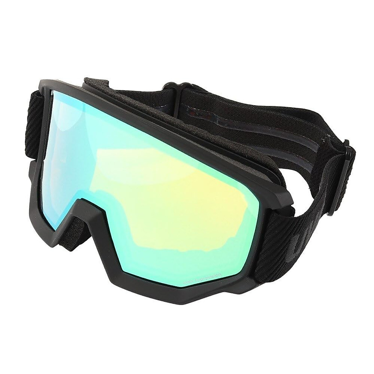 uvex mirrored anti-fog OTG ski & snowboard goggles with UV protection for women & men, athletic FM, black matt/green-LGL