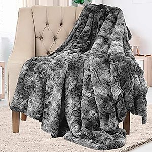 Luxury Plush Blanket - Cozy, Soft, Fuzzy Faux Fur Throw Blanket for Couch - Ideal Comfy Minky Blanket for Adults for Cold Nights by Everlasting Comfort