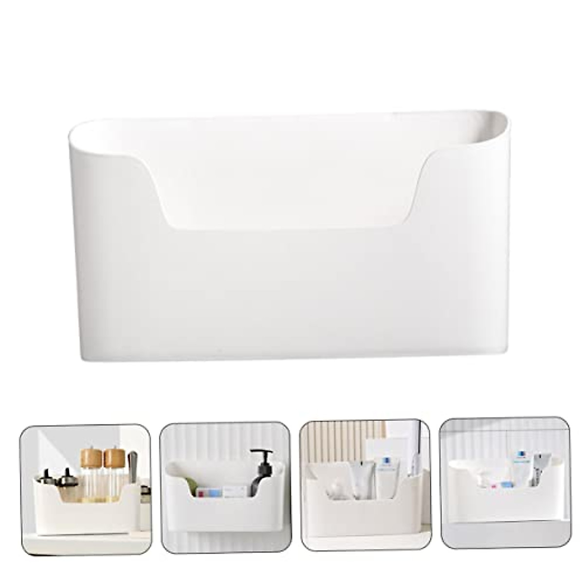 Alipis 1Pc wall storage box office refrigerator storage shelves plastic tabletop shelf refrigerator shelf bin Seasoning Holder desk topper shelf Storage Shelf Kitchen Accessory hanging
