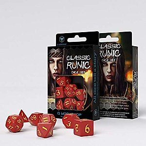 Q-Workshop Classic Runic Red & Yellow Dice Set (7)