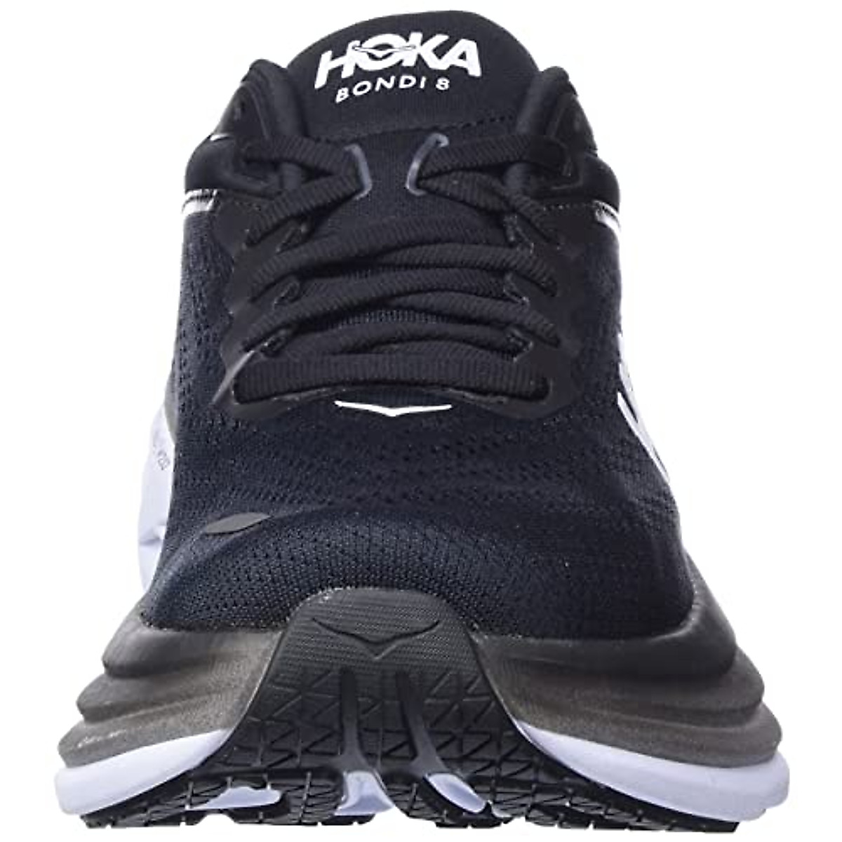 HOKA ONE ONE Women's Running Shoes, Black/White, 8 B (Medium)